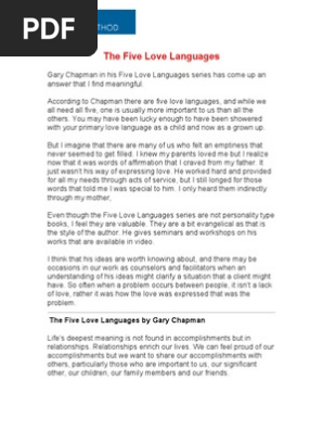 Love Languages Pdf
