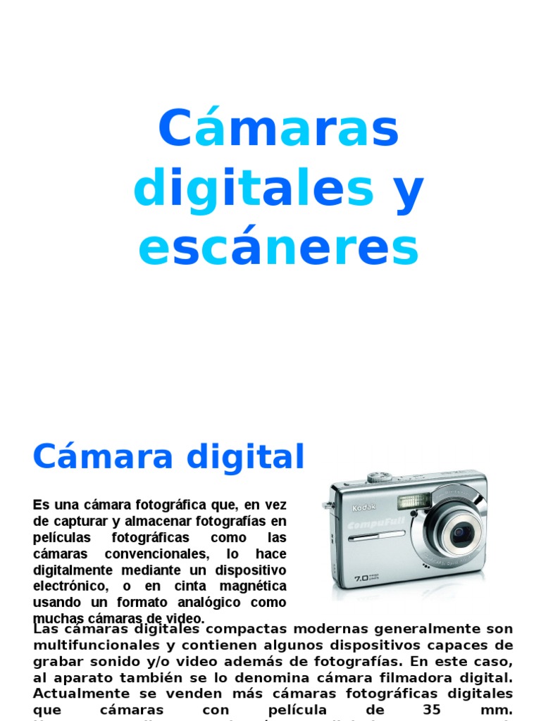 Cámaras Digitales y Escáneres. | PDF | Cámara digital | Píxel