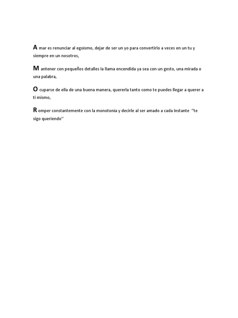Acrostico de Amor | PDF