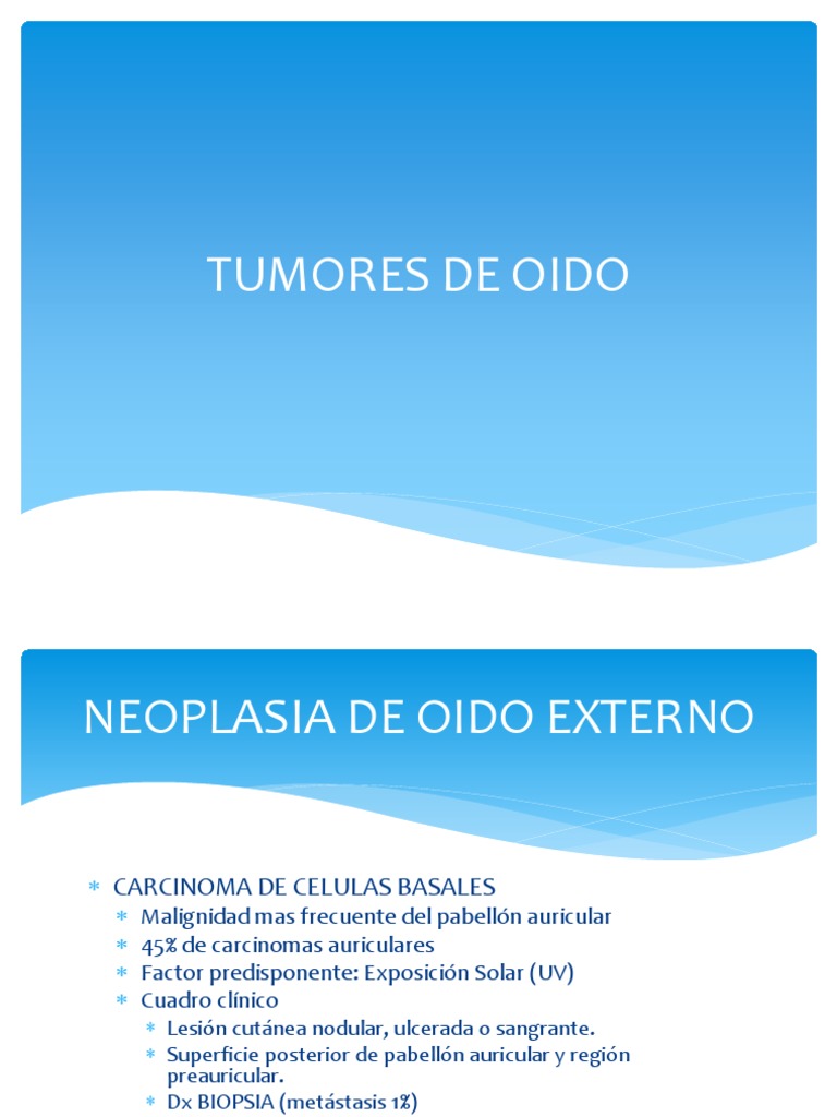 Tumores de Oido | Neoplasias | Cáncer