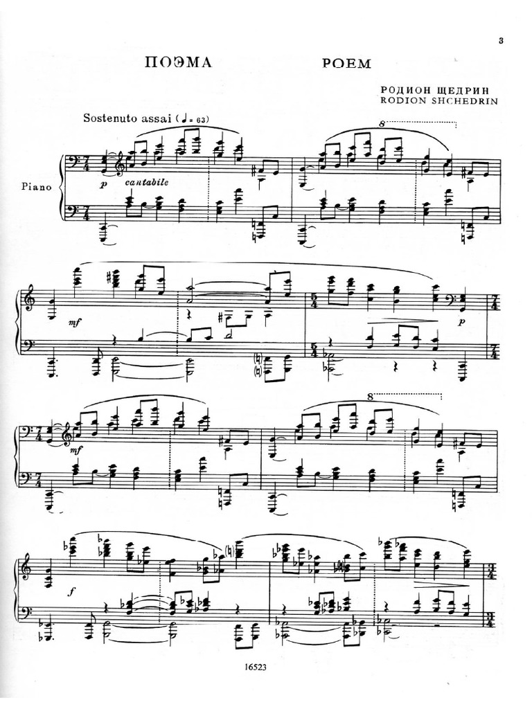 R. Shchedrin - Poem (1954) PDF | PDF | Foreign Language Studies