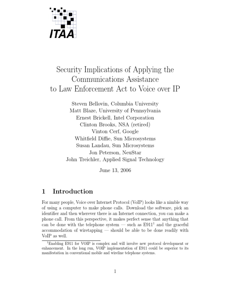 Cale Avo Ip Report | PDF | Telephone Tapping | Voice Over Ip