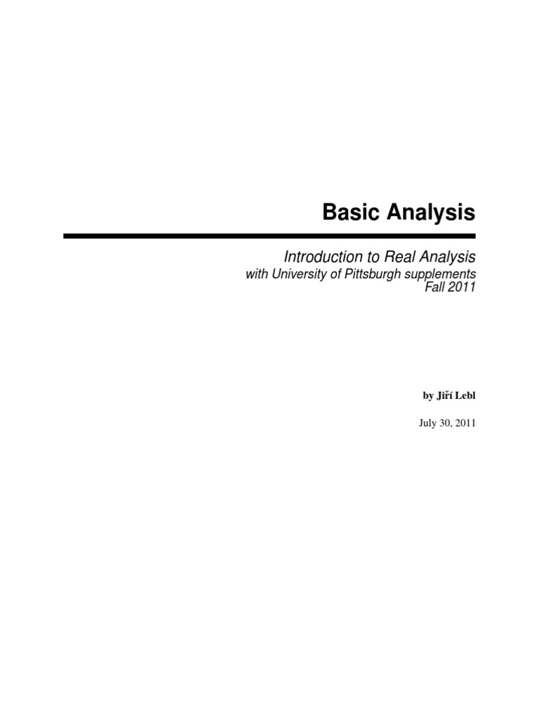Basic Math Analysis | PDF | Function (Mathematics) | Mathematical Analysis