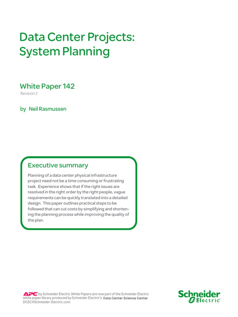 Data Center Projects: System Planning: White Paper 142 | PDF | Data ...