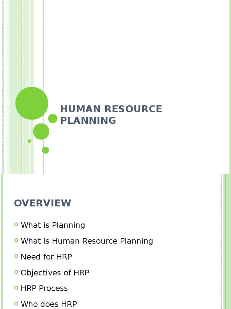 Human Resource Planning Essentials | PDF | Human Resources | Human ...