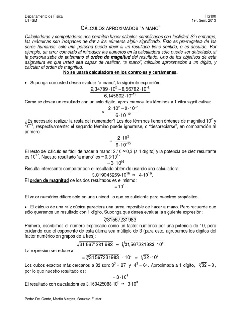 Calculos A Mano | PDF | Informática | Tecnología