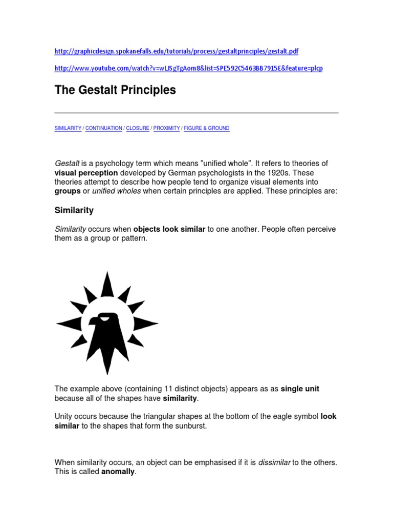 The Five Gestalt Principles of Visual Perception: Similarity ...
