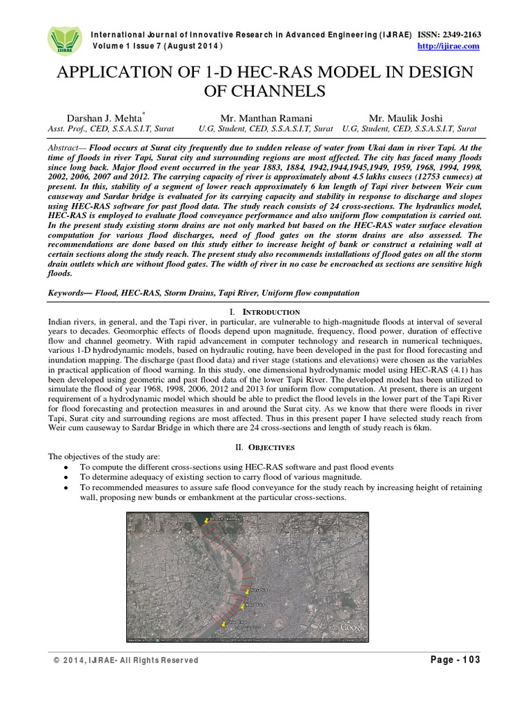 Application of 1-D Hec-Ras Model in Design of Channels | PDF | Levee ...