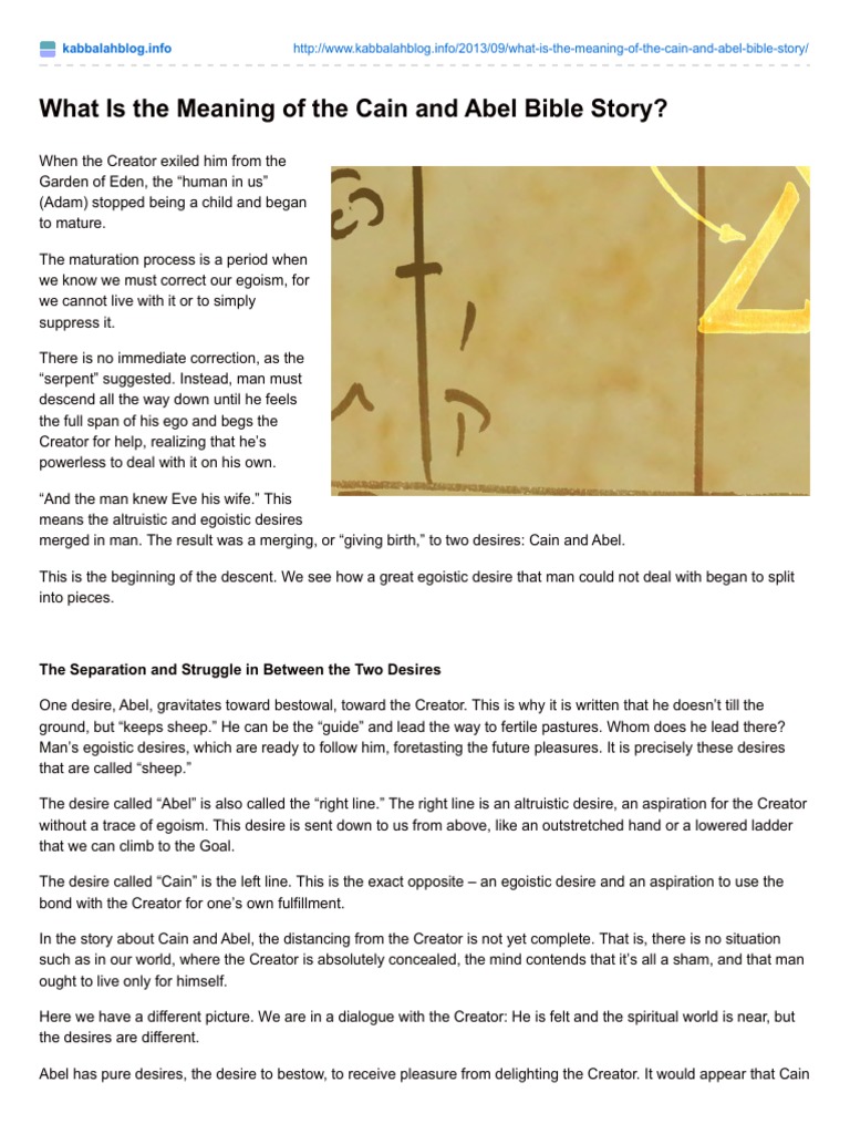 Meaning of Cain and Abel Explained | PDF | Cain And Abel | Christianity