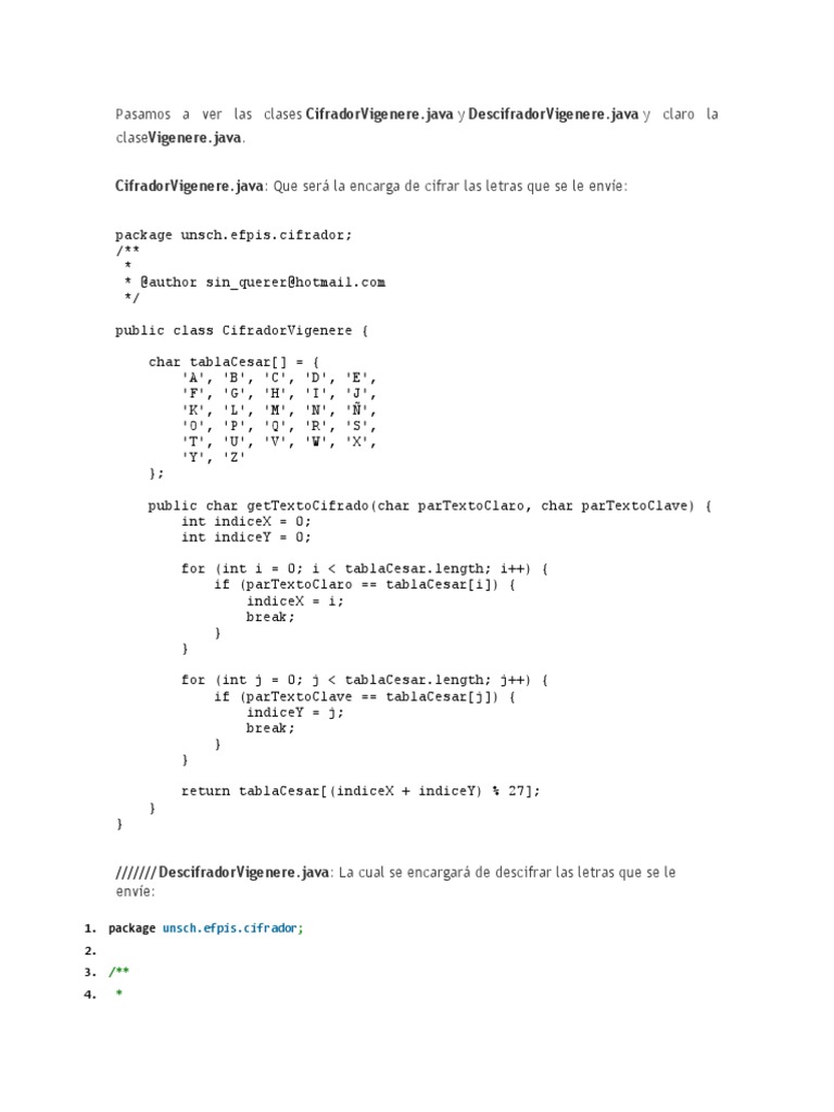 Codigo Vigenere | PDF