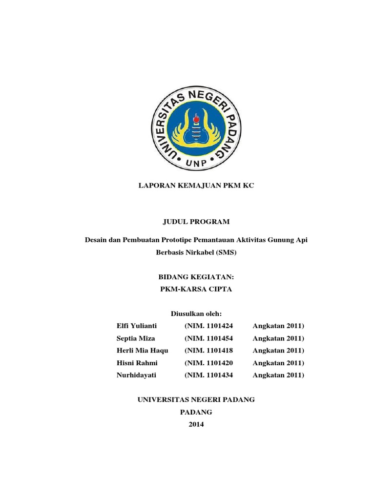 Laporan Kemajuan PKM KC | PDF