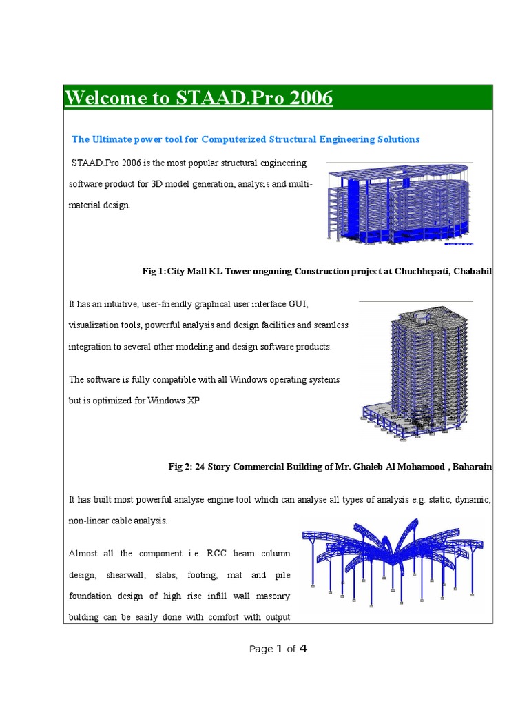 STAADpro Real Models | Download Free PDF | Civil Engineering | Structural Engineering