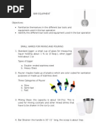 BAR TOOLS & EQUIPMENT Checklist | PDF | Home | Bartending