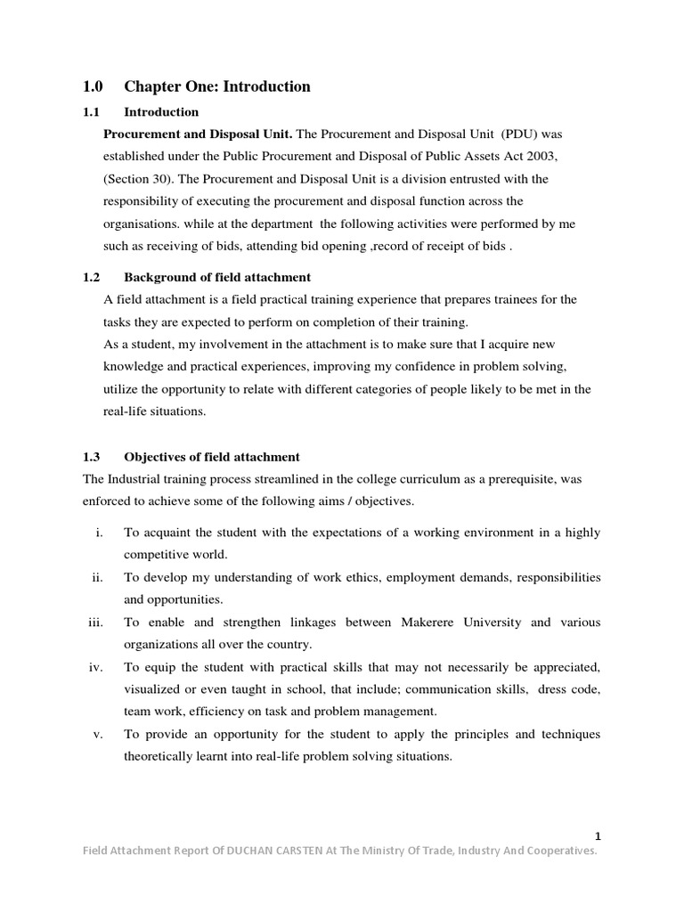 Procurement Internship Report Summary | PDF | Procurement | Internship