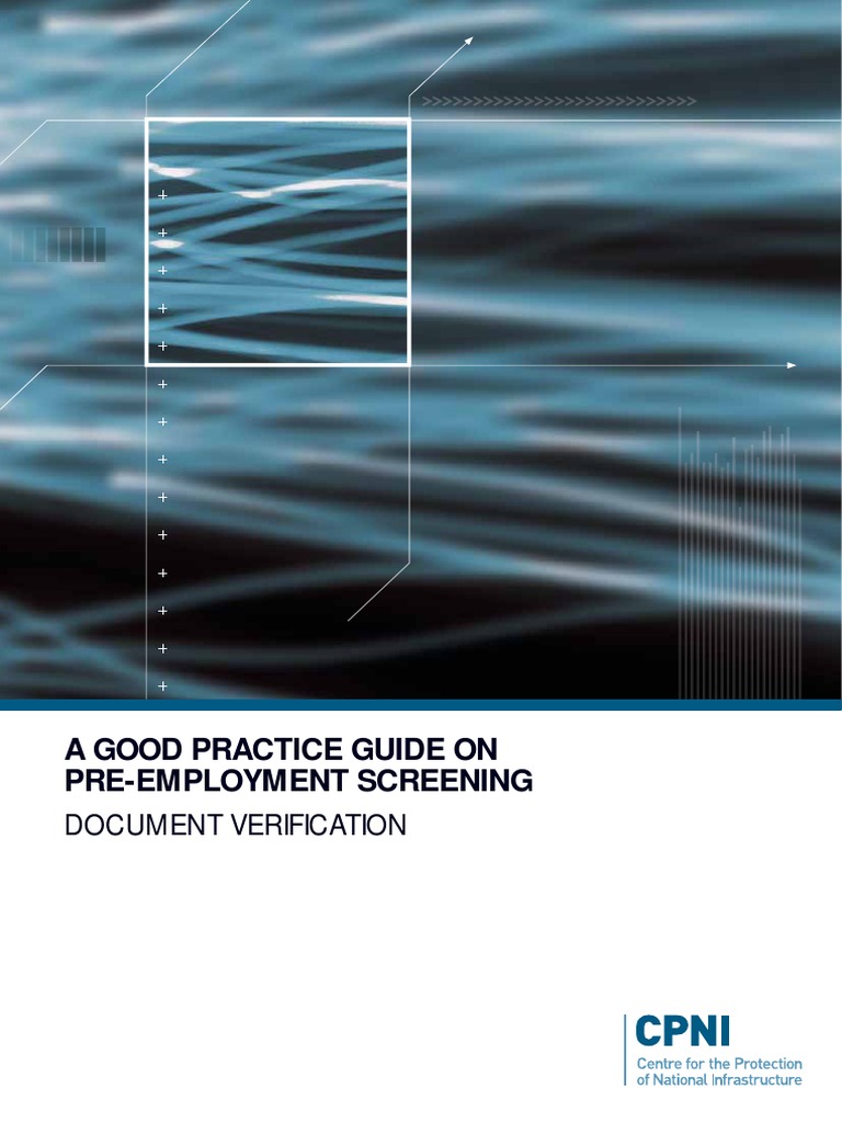 A Good Practice Guide On Pre-Employment Screening: Document ...