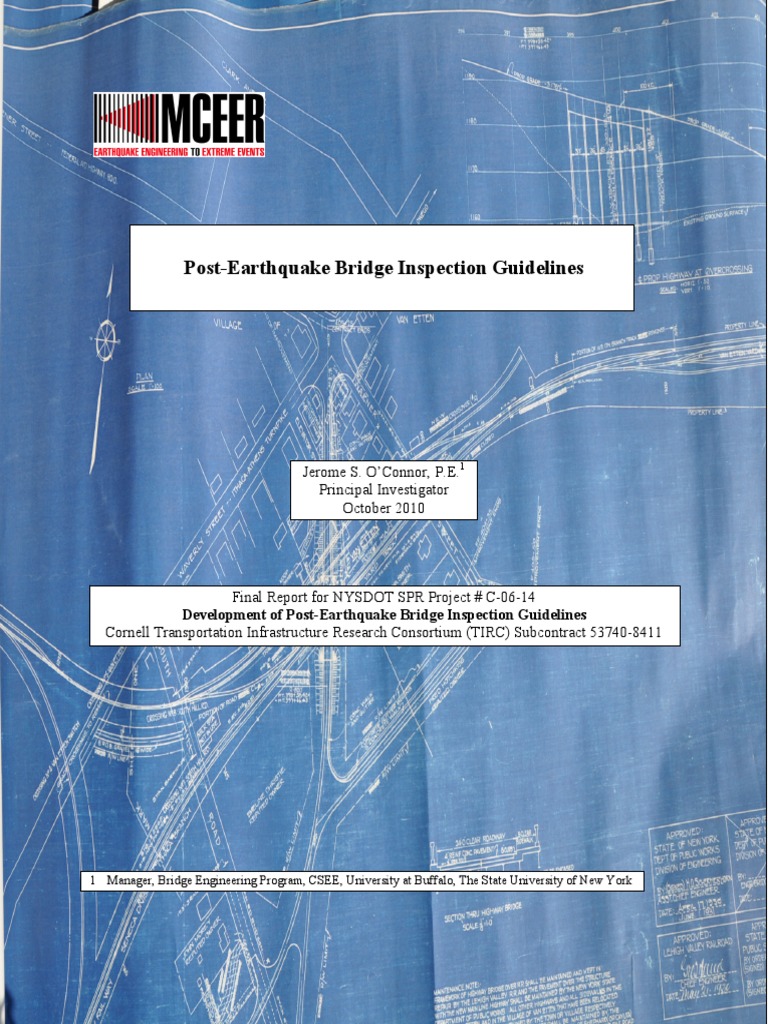 Post-Earthquake Bridge Inspection Guideslines | PDF | Earthquakes ...