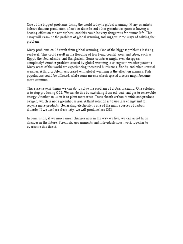 One of The Biggest Problems Facing The World Today | PDF | Rainforest ...