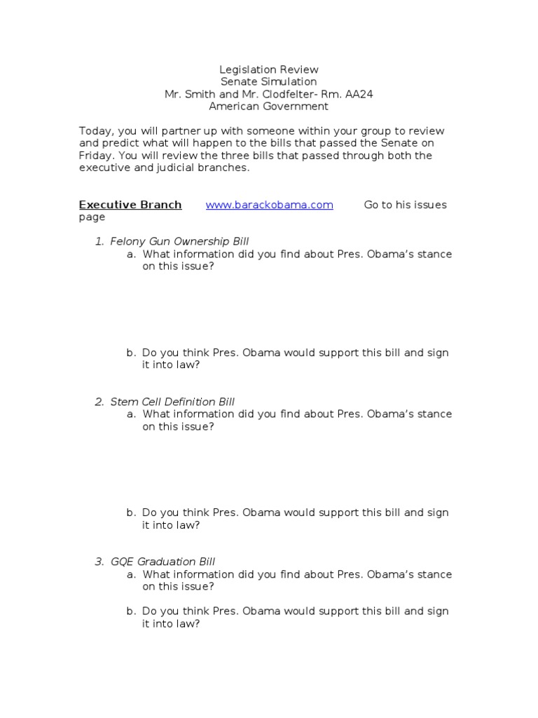 Legislation Review | PDF