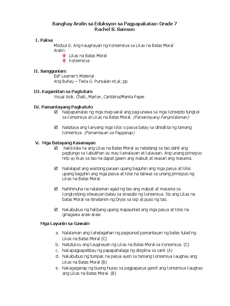 Lesson Plan. Explore. Module 6 | PDF