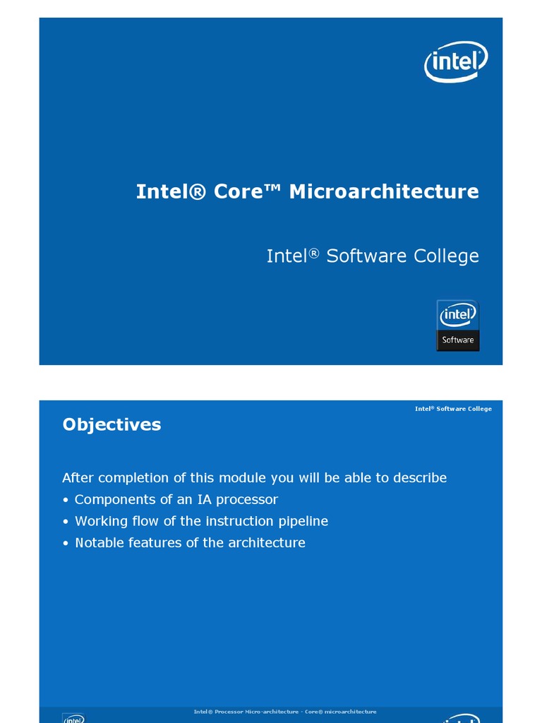 Intel Processor Architecture-Core | PDF | Central Processing Unit | Cpu ...