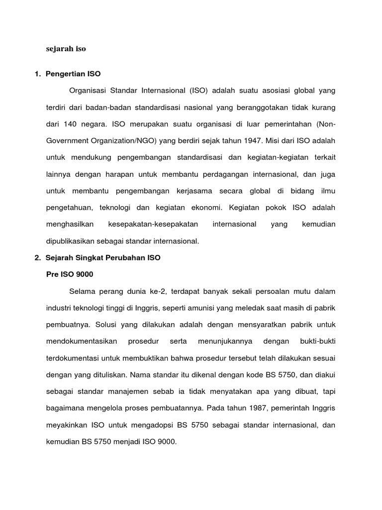 Sejarah ISO | PDF