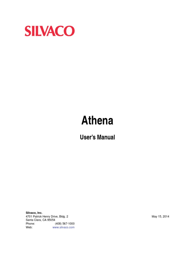 Silvaco TCAD Athena User Manual | PDF | Materials Science | Semiconductors