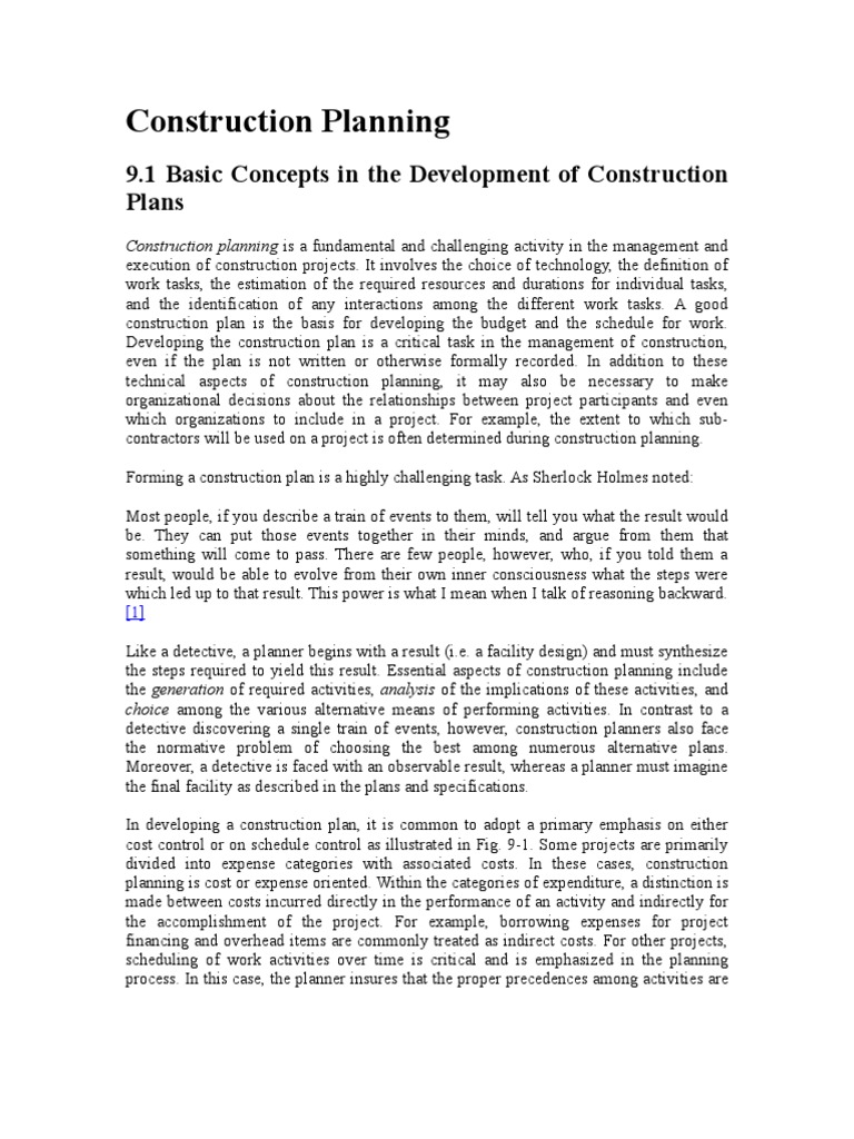 Construction Planning Fundamentals | PDF | Art