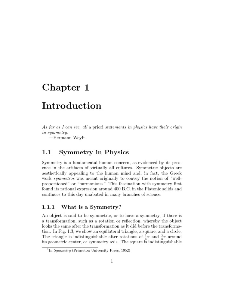 Chapter 1 | PDF | Noether's Theorem | Quantum Mechanics