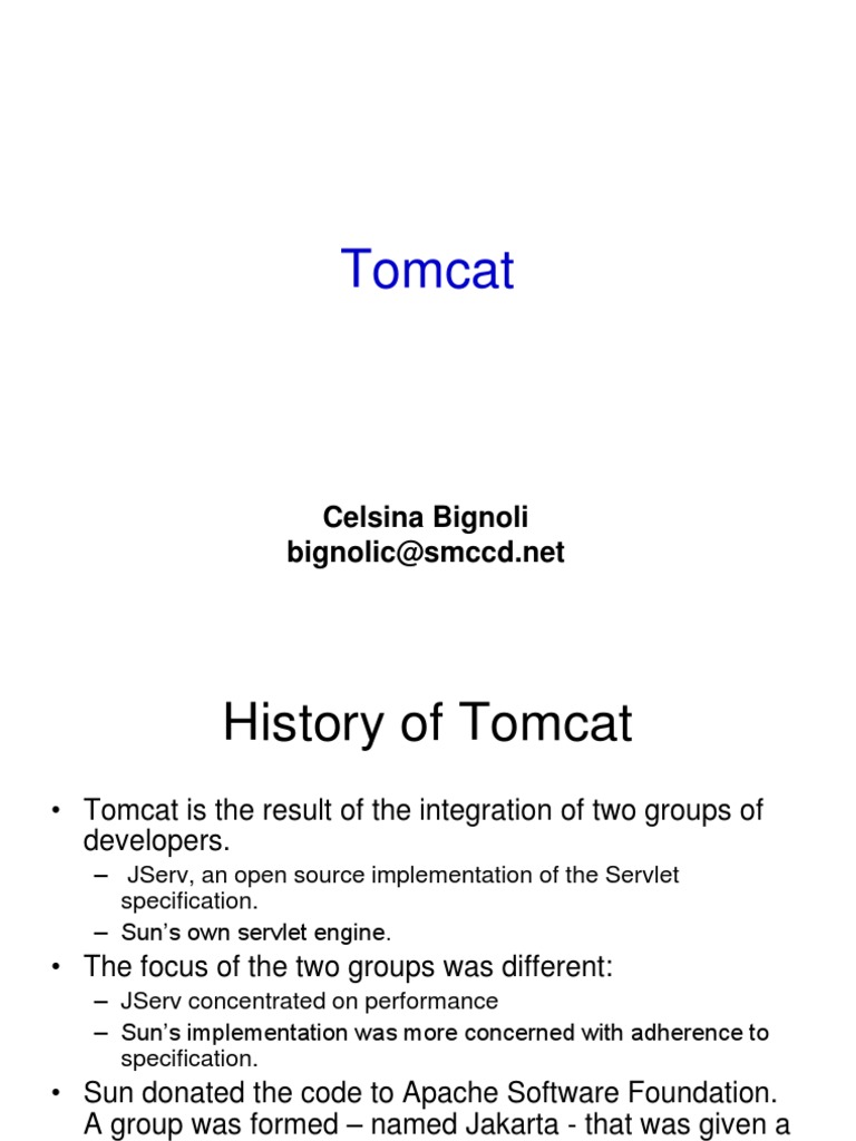 Tomcat: Celsina Bignoli | PDF | Java Servlet | Computing Platforms