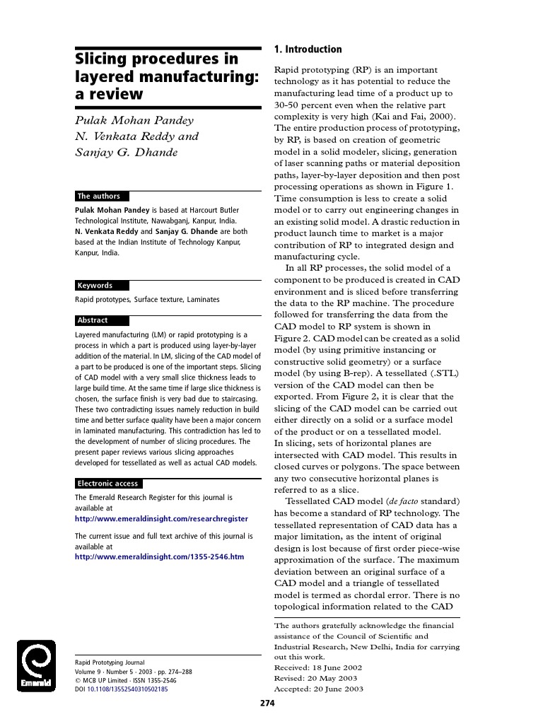 Adaptive Slicing | PDF | Computer Aided Design | 3 D Modeling