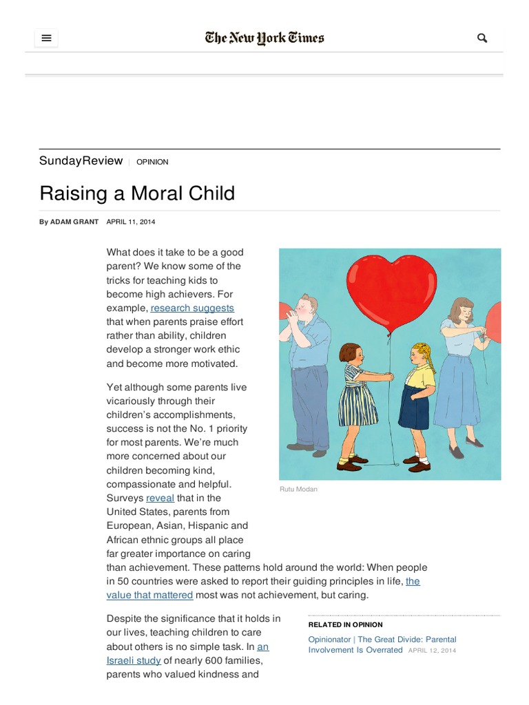 Raising A Moral Child | PDF | Shame | Guilt (Emotion)