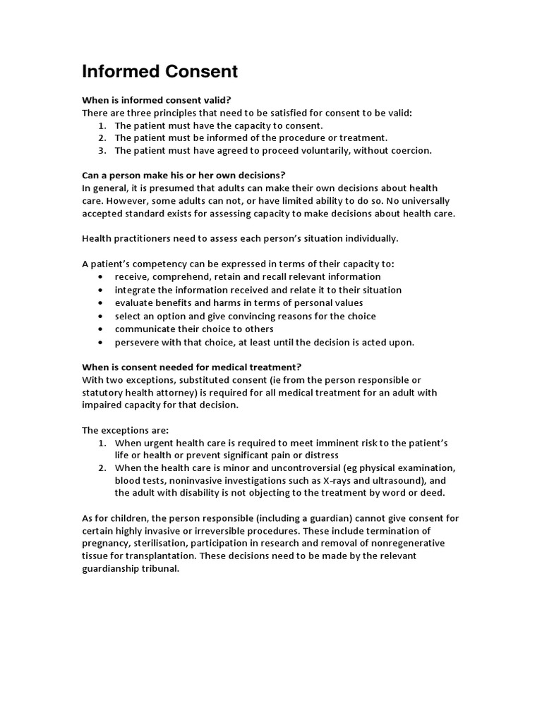 Informed Consent Essentials | PDF | Science & Mathematics