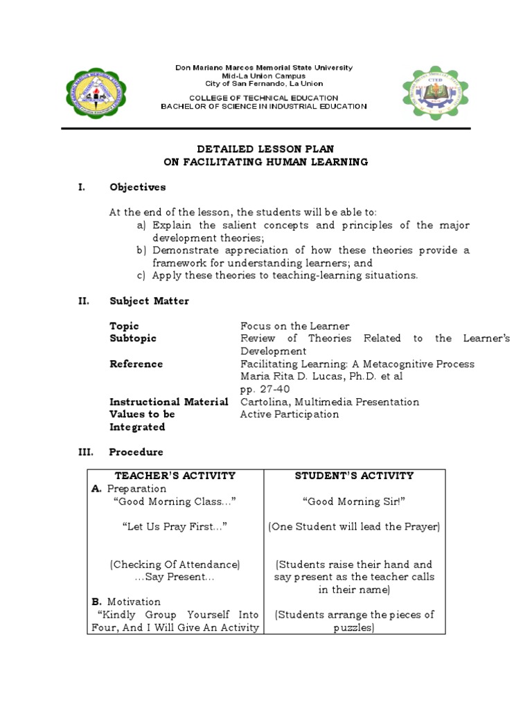 Lesson Plan Pdf Psychology Psychological Concepts