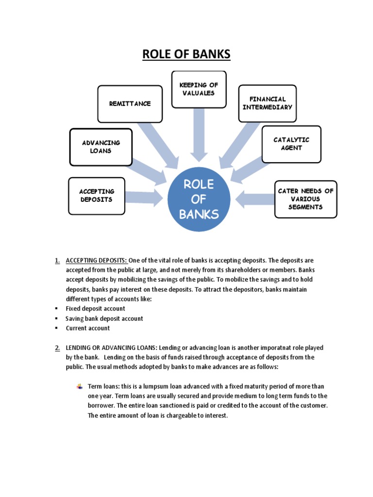 Role of Banks | PDF | Transaction Account | Banks