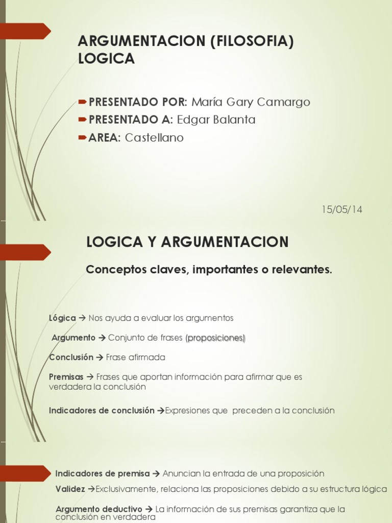 Argumentacion (Filosofia) - Maria Gary5 | PDF | Proposición | Argumento
