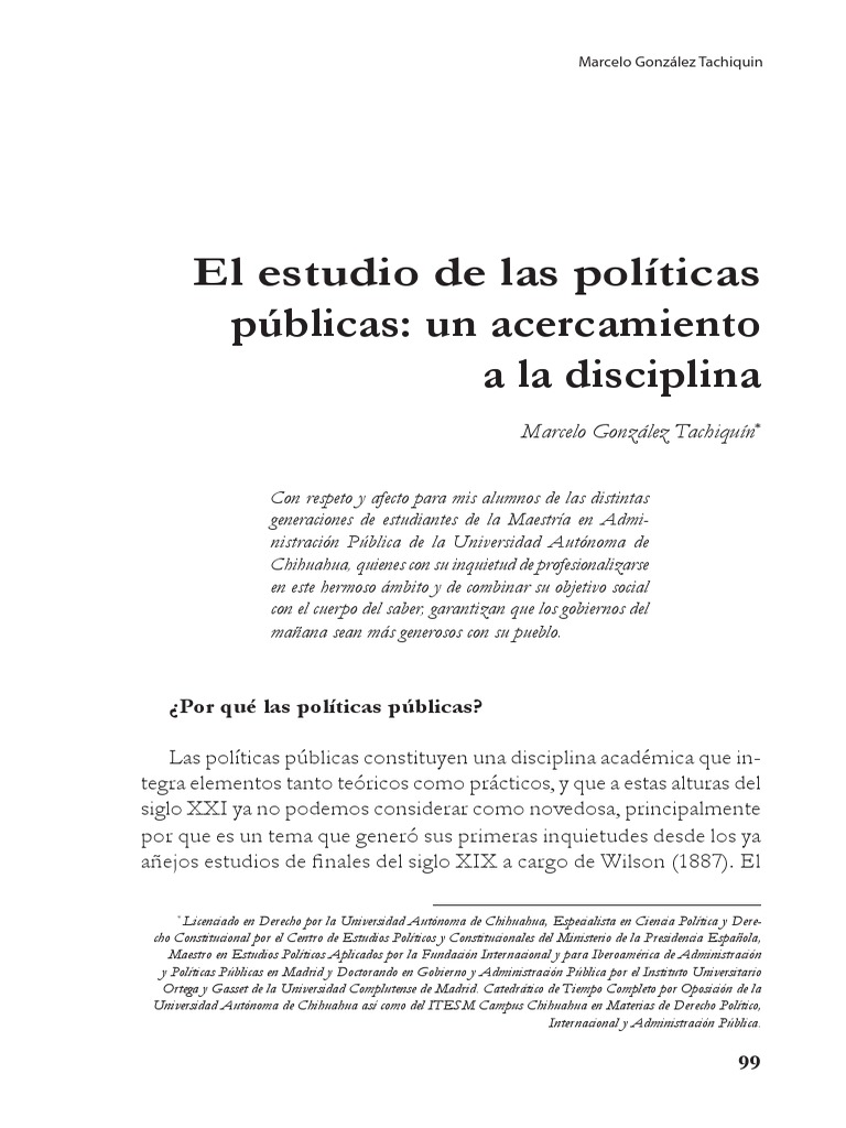 El Estudio de Las Políticas Públicas González | PDF | Toma de ...