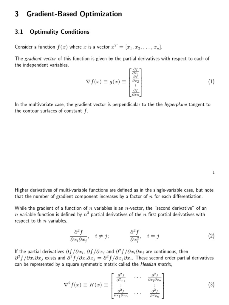 Multi-Variable Optimization Methods | Download Free PDF | Derivative ...