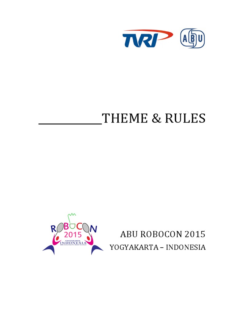 ABU Robocon Theme and Rules 24 August 2014 | PDF | Robot | Robotics