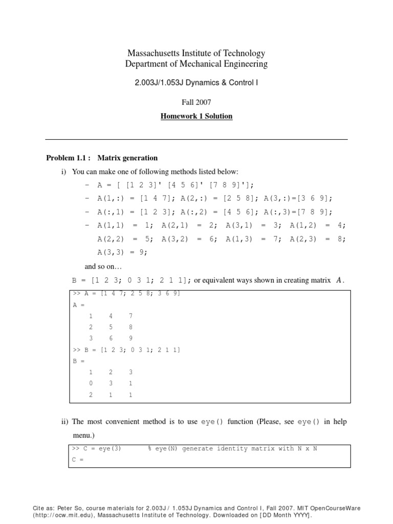Massachusetts Institute of Technology Department of Mechanical ...