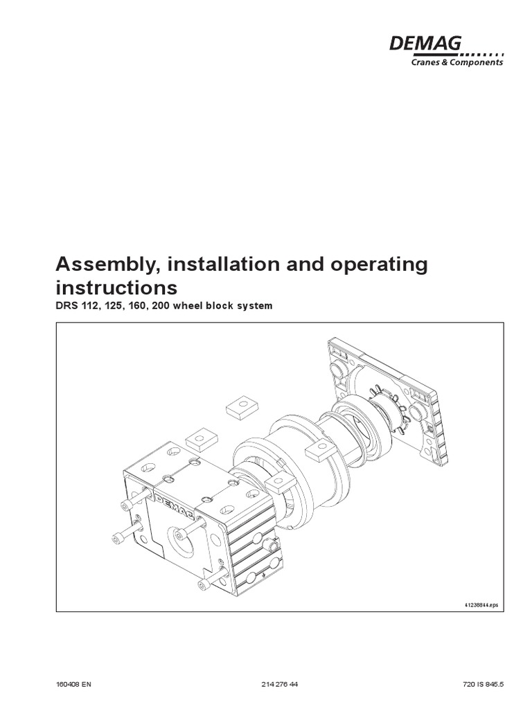 Assembly, Installation and Operating Instructions: DRS 112, 125, 160 ...