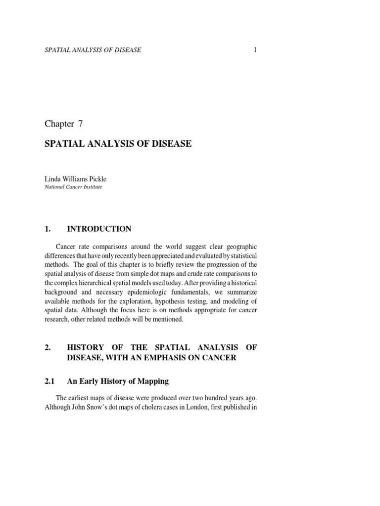 Spatial Analysis of Disease | PDF