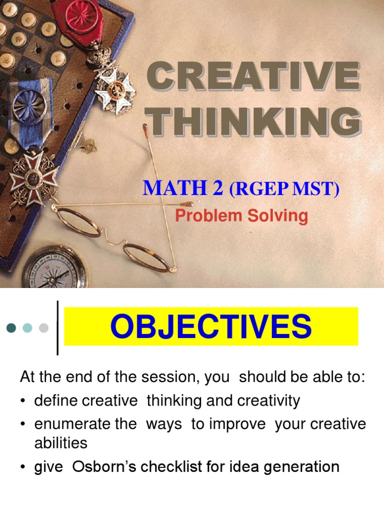 Creative Thinking | PDF | Creativity | Thought