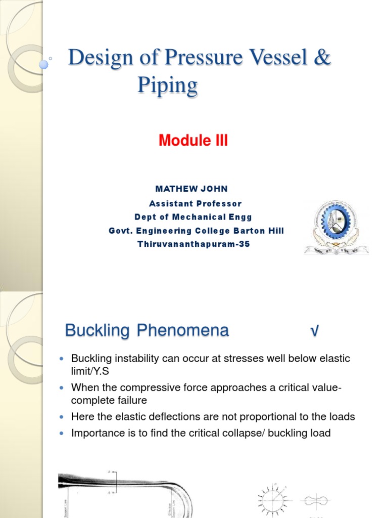 Pressure Vessel and Piping Design | PDF