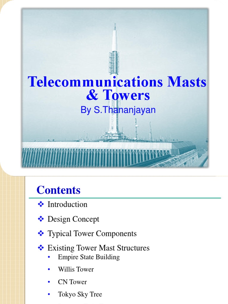 Antenna Tower Design and Structures | PDF | Antenna (Radio) | Broadcasting