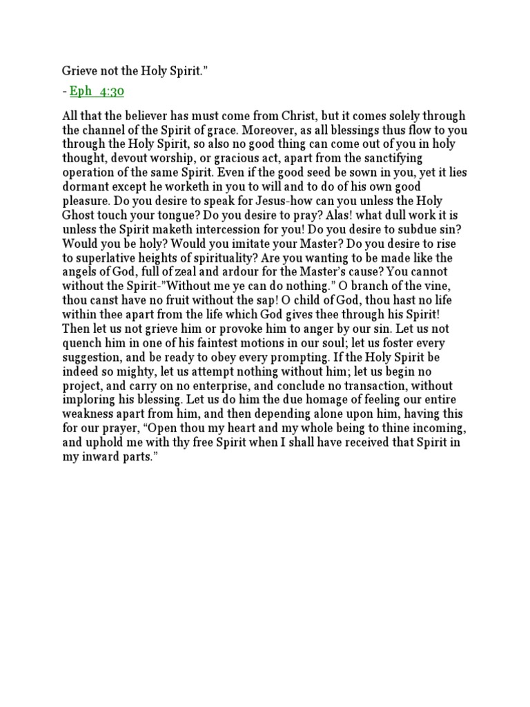 Holy Spirit | PDF