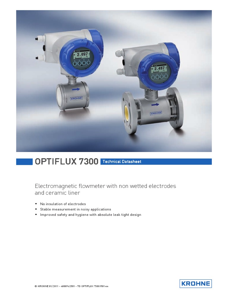 Optiflux 7300 Optiflux 7300 Optiflux 7300 Optiflux 7300 | Flow Measurement | Capacitor