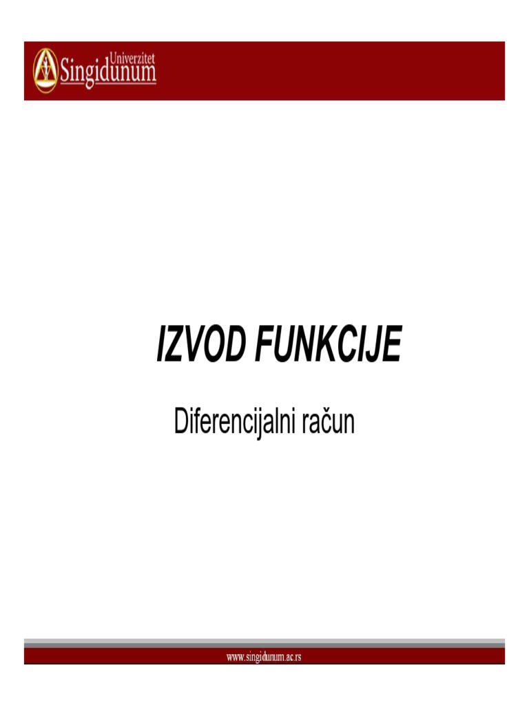 Izvod Funkcije I Primene | PDF