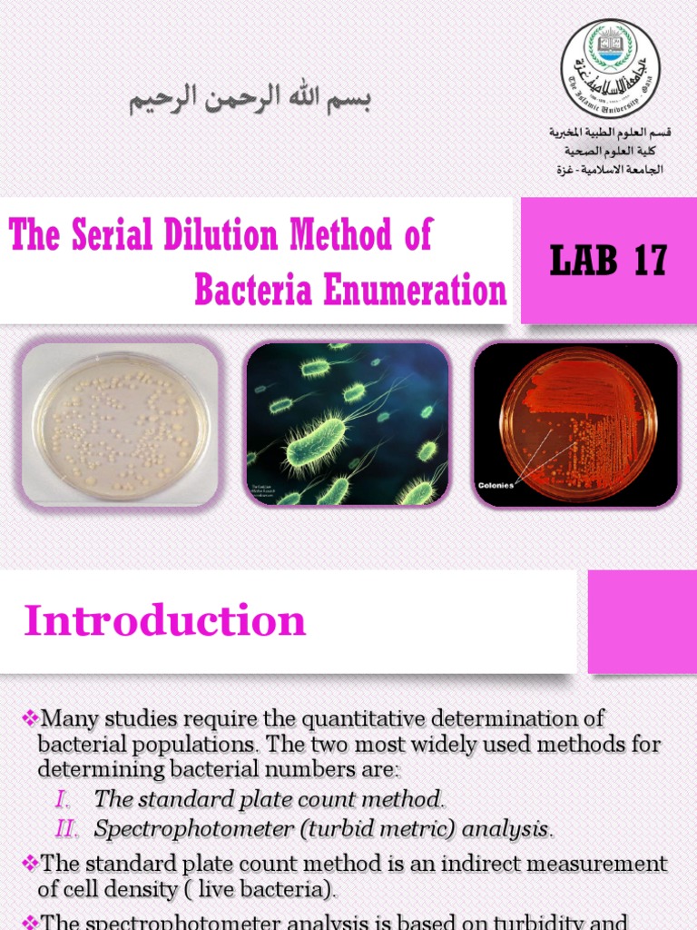 Lab 17 Serial Dilution | PDF | Colony Forming Unit | Life Sciences