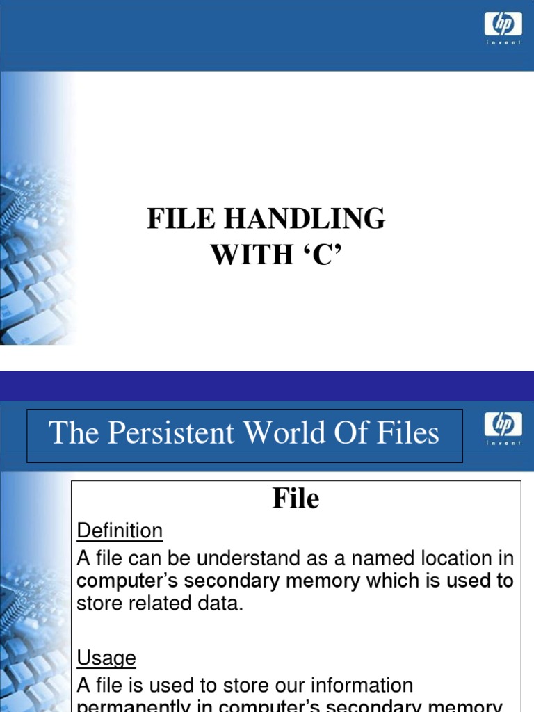 File Handling With C | PDF | Computer File | Computer Data Storage