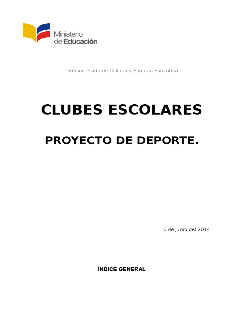 3 MODELO DE PROYECTO Deporte | PDF | Deportes | Ocio